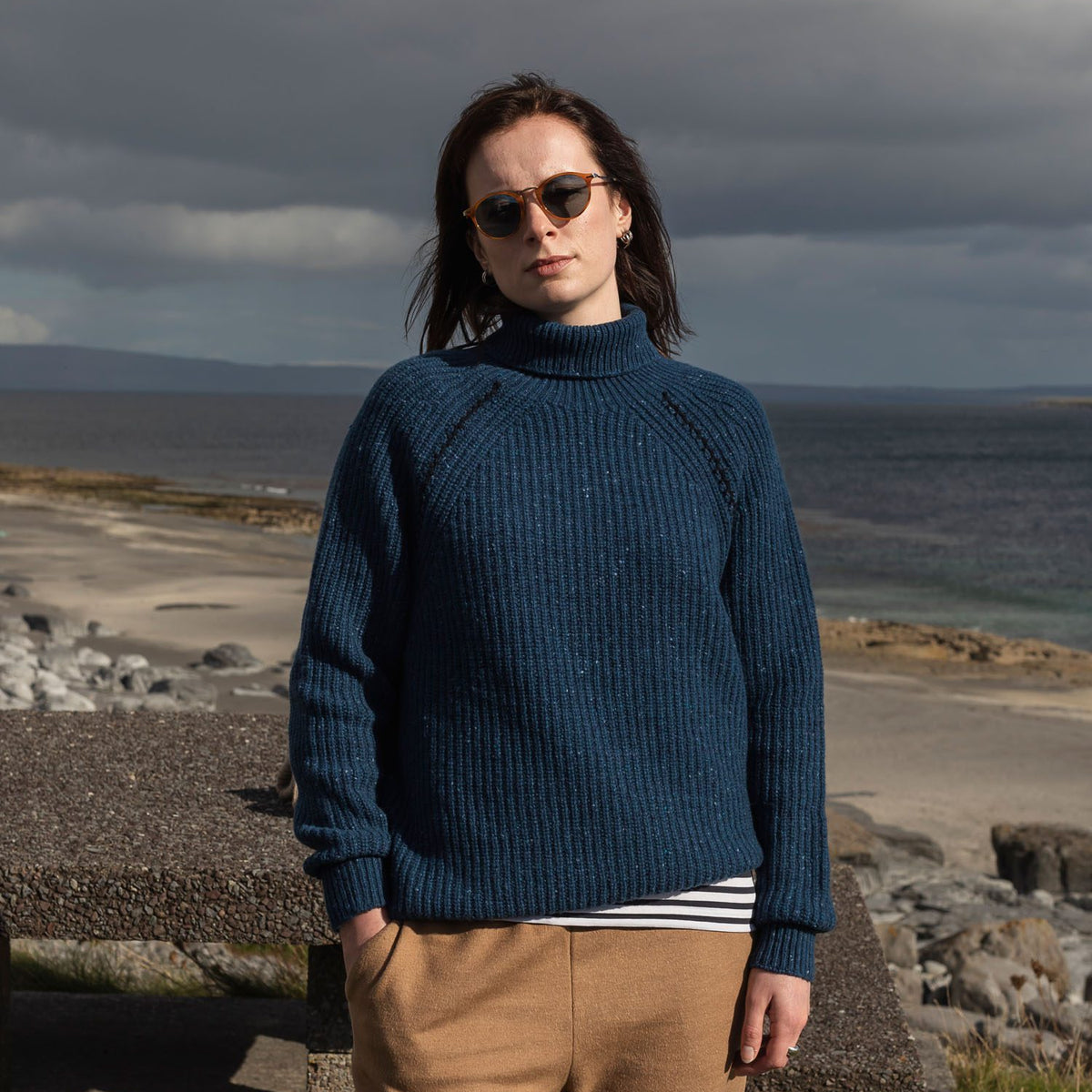 Women's Cashmere Handstitch Boatbuilder – Inis Meáin Knitting Company